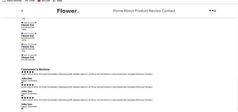 E Commerce Flower Shop Website Design Using Html And Css Freelancer