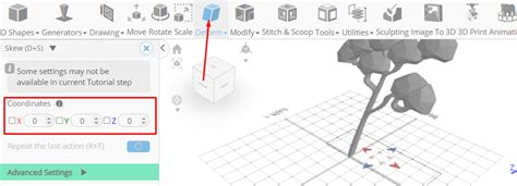 How To Use The Skew Tool In Selfcad Instructables
