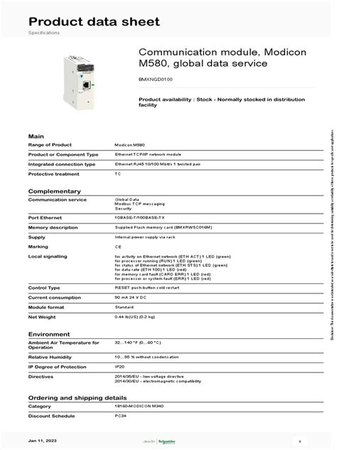 modicon m580 pac controller bmxngd0100 pdf light emitting diode