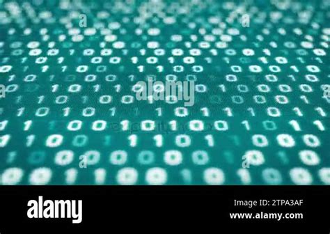 Technology Cyan Background With Animated Strokes Of Binary Code On