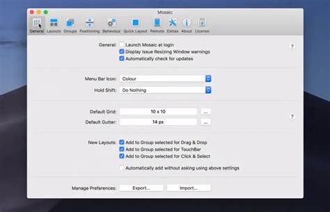 Mosaic Macos Raccourcis Clavier ‒ Defkey