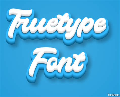 Truetype Font Text Effect And Logo Design Font