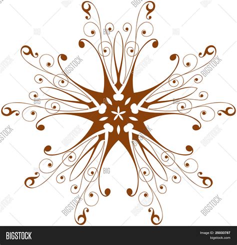 Vintage Ornamental Flower Bitmap Image And Photo Bigstock