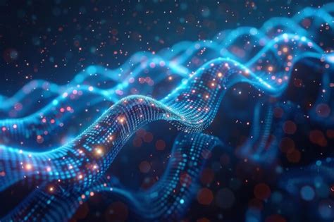 Abstract Background Binary Code Of Dna Shape Premium Ai Generated Image