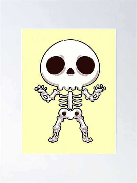 Chibi Skeleton Poster For Sale By MissyMooMedia Redbubble