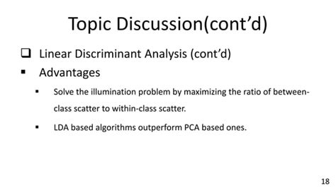 A Comparative Review Of Various Approaches For Feature Extraction In Face Recognition Ppt