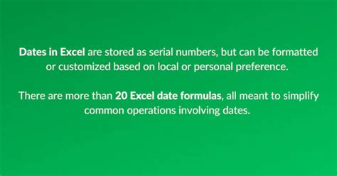 20 Excel Date Functions Explained Goskills