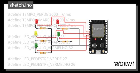 Semaforo Wokwi Esp32 Stm32 Arduino Simulator