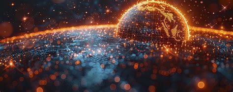 다양한 위치 간의 빛나는 연결을 제공하는 디지털 지구본 배경 빛 추상적인 배경 일러스트 및 사진 무료 다운로드 Pngtree