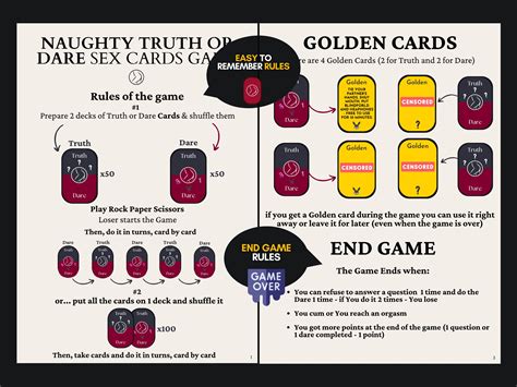 BDSM Truth Or Dare Sex Cards Game Sexy Date Night Gift Printable Dirty Couple Game With