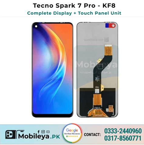 Tecno Spark 7 Pro LCD Display Panel With Fitting Mobileya