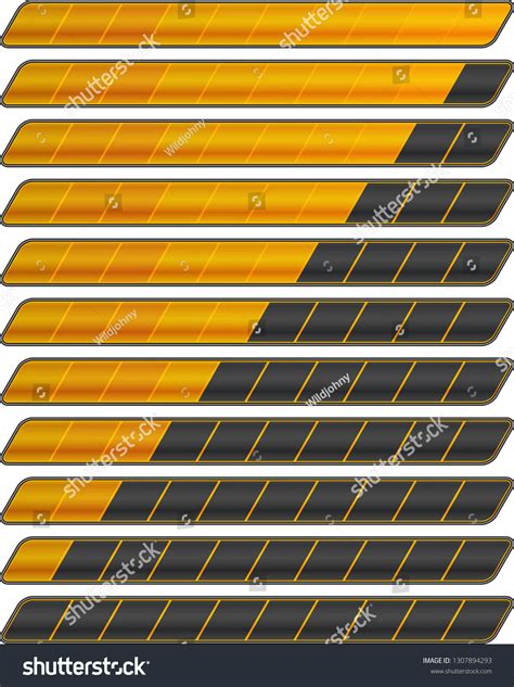 Colorful Progress Bar Vector Set Stock Vector Royalty Free 1307894293