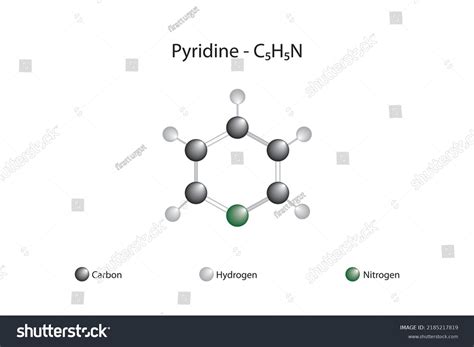 Molecular Formula Chemical Structure Pyridine Stock Vector Royalty Free 2185217819 Shutterstock