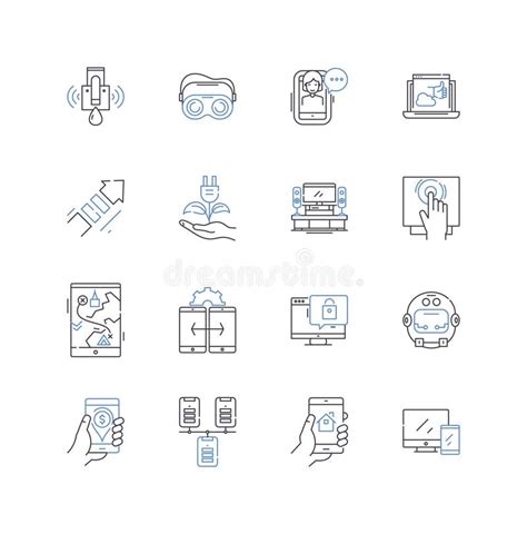 Apparatus And Instruments Line Icons Collection Equipment Tools Instruments Machines