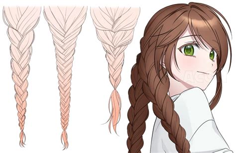 땋은 머리카락 브러쉬 밑색