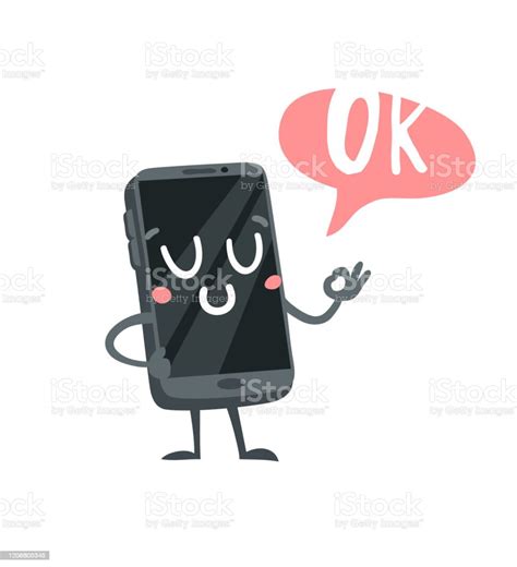 만화 그리기 가제트 이모티콘입니다 손으로 그린 감정적 인 전화 실제 벡터 일러스트 캐릭터입니다 크리에이티브 잉크 아트 작품 및 단어 감정에 대한 스톡 벡터 아트 및 기타