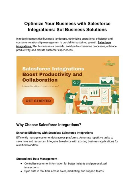 Ppt Salesforce Integrations The Key To Streamlined Business Operations Powerpoint