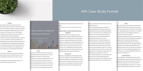 APA Case Study Format Template In Word Google Docs Download Template Net