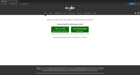 node js nodejs and npm installation on windows