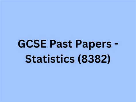 Edexcel Gcse Statistics Past Papers Revision Maths Top Study Guide