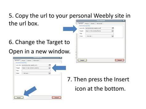 5 Inserting A Hyperlink For Your Weebly Submissions Ppt