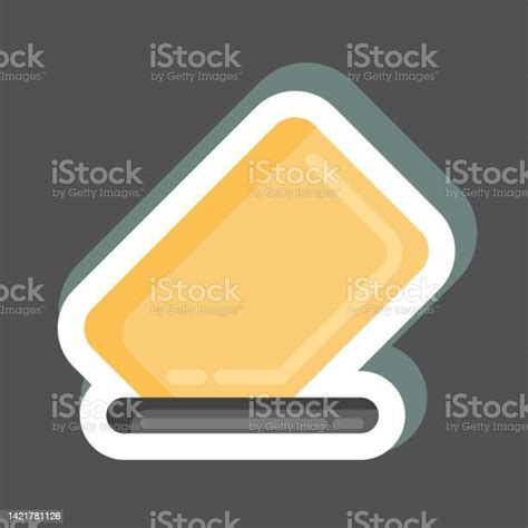 스티커 지우개 그래픽 디자인 도구 기호와 관련이 있습니다 편집 가능한 간단한 디자인 간단한 그림 간단한 벡터 3차원 형태에 대한 스톡 벡터 아트 및 기타 이미지 Istock