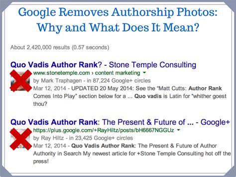 Google Removes Author Photos From Search Why And What Does It Mean