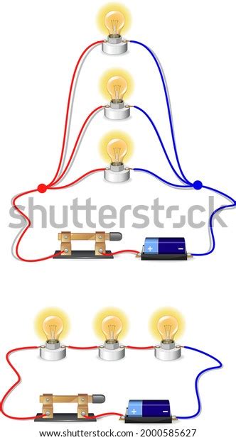 Parallel Circuit Series Circuit Basic Electric Stock Vector Royalty Free 2000585627