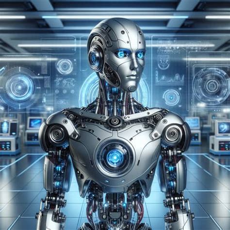 Arduino Powered Robot With Led Eyes Ai Art Generator Easy Peasy Ai