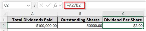 How To Calculate Dividend Per Share In Excel 3 Simple Ways Excel