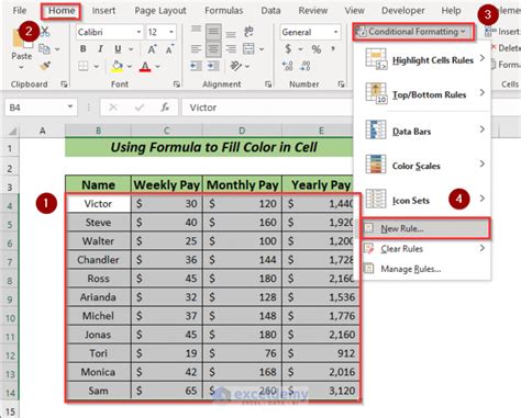 How To Fill Color In Excel Cell Using Formula Easy Ways ExcelDemy