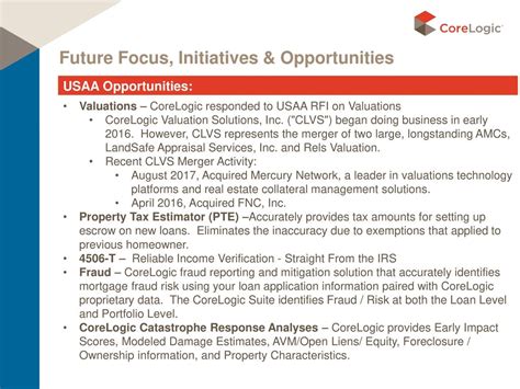 Usaa Corelogic Executive Business Review Ppt Download