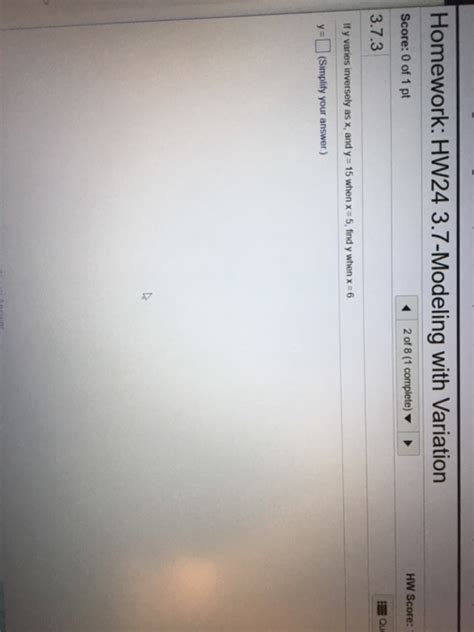 Solved Homework Hw24 3 7 Modeling With Variation Score 0
