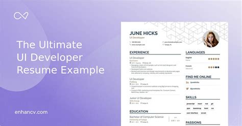 UI Developer Resume Examples Guide For