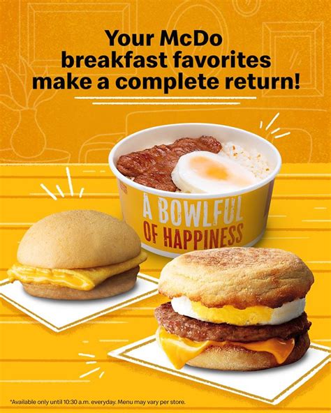 Finally Mcdonalds Breakfast Menu Is Back Booky