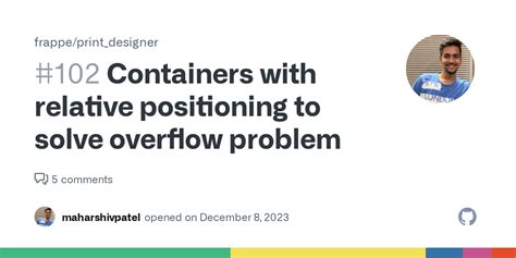 Containers With Relative Positioning To Solve Overflow Problem · Issue 102 · Frappeprint