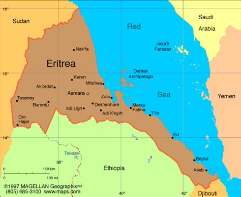 Eritrea Map Infoplease