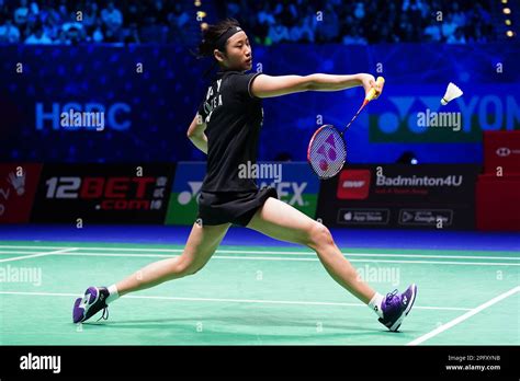 Koreas An Se Young In Action Against Chinas Chen Yu Fei Not Pictured