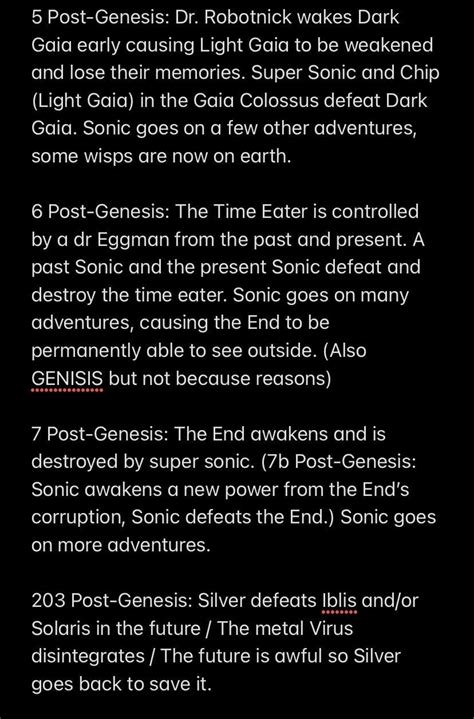 My Take On The Sonic Timeline Lots Of Headcannon And Even Fannon R