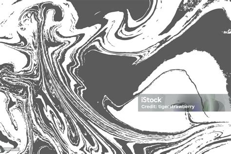 잉크 텍스처 수채화 손으로 그려진된 Ebru 터키 마블 아트 일러스트 레이 션 추상적인 배경 흰색 회색 및 검은색 아쿠아 인쇄