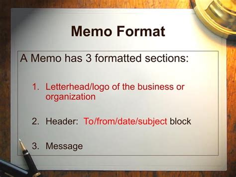How To Write A Memorandum In English Ppt