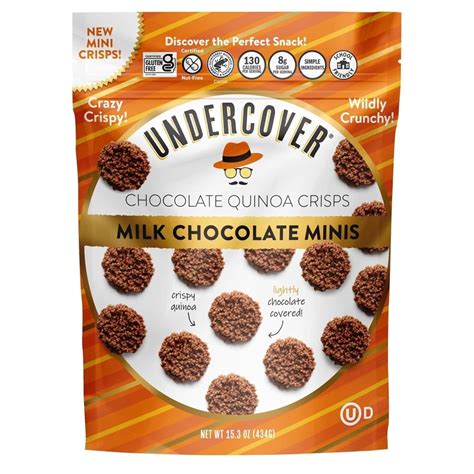 Undercover Snacks Crispy Quinoa Milk Chocolate Snack Big