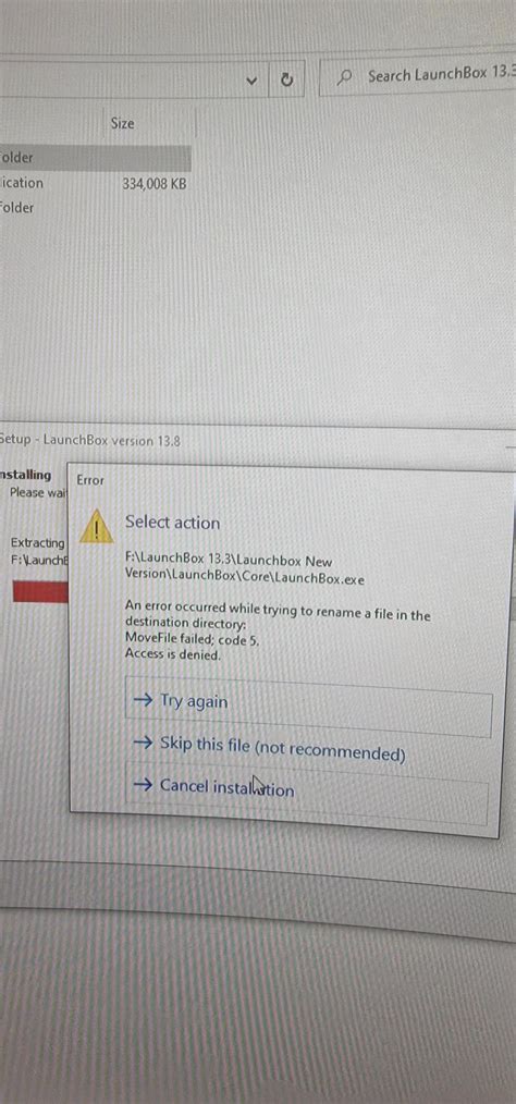 Unable To Update To Latest Version Rlaunchbox