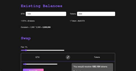 Defi Swap Fees Codesandbox