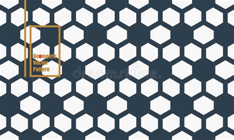 Geometric Vector Pattern Repeating Linear Stripe And Bold Hexagon