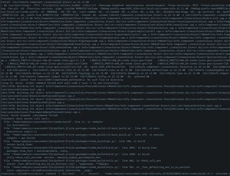 compilation failed conda build ninja · sofa framework sofa