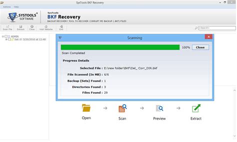 bkf recovery tool to recover data from corrupt ntbackup bkf file