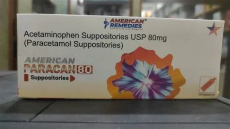Suppository Paracetamol Acetaminophen Suppository Retailer From Tirupati