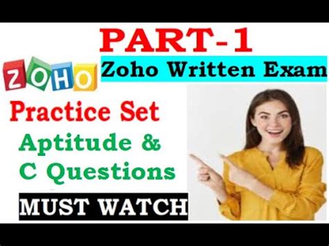 Zoho Online Test Aptitude C Programming MCQ Questions Model Paper Part YouTube