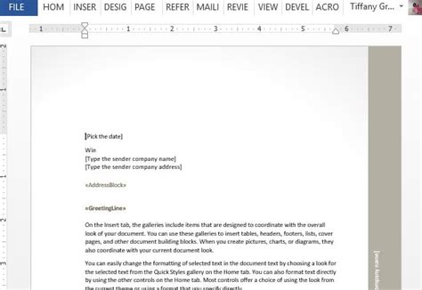 Beautiful Professional Looking Mail Merge Letter For Word FPPT